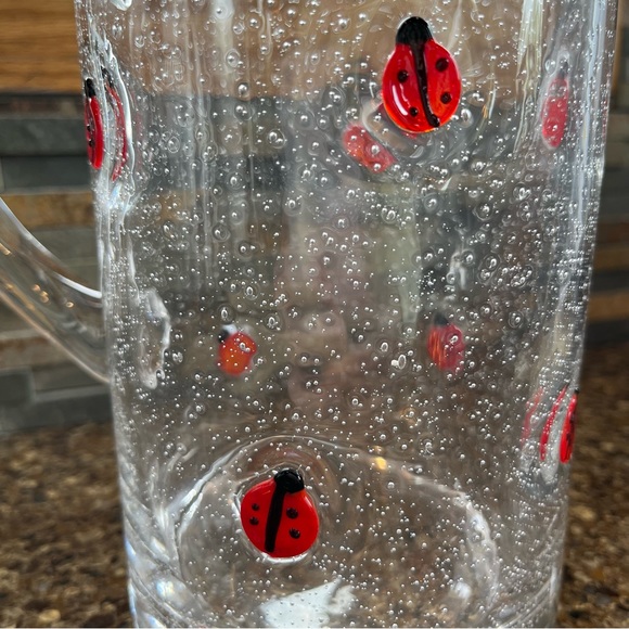 Kitchen | Blown Glass Bubble Ladybug Pitcher | Poshmark